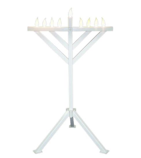 Eichlers.com: PVC Indoor / Outdoor Menorah with LED Bulbs - 52'' Tall
