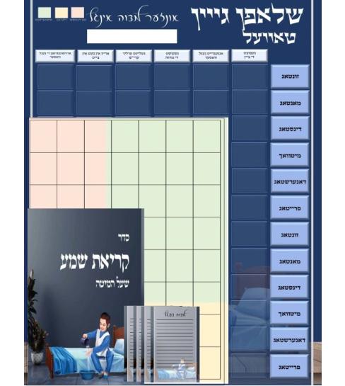 Eichlers.com: Boys Sleeping System Chart With Included Krias Shema and ...