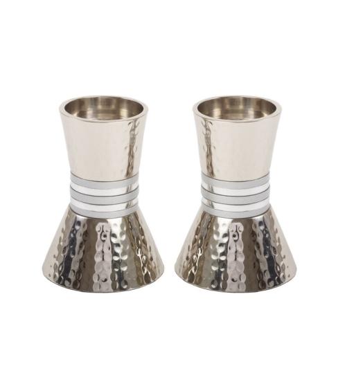 Eichlers Hammered Short Candlesticks Black Rings Yair Emanuel Collection
