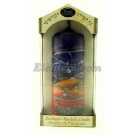 Eichlers.com: Safed Round Pillar Havdalah Candle Colorful - Large ...
