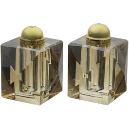 Eichlers.com: Brown Crystal Salt & Pepper Set - Pyramid