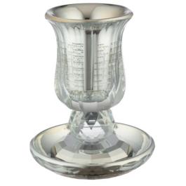 Eichlers.com: Crystal Kiddush Cup with Stem - "The Bible Rivers"