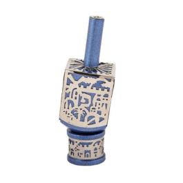 Eichlers.com: Emanuel Large Anodized Aluminum Dreidel with Metal Cutout ...