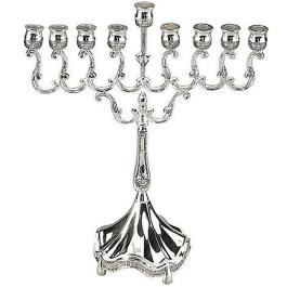 Eichlers.com: Traditional Silver Plated Menorah - Medium