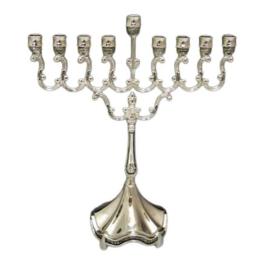 Eichlers.com: Traditional Silver Plated Menorah - Small