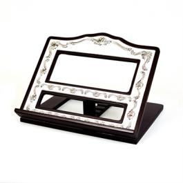 Eichlers.com: Table Top Shtender Wood and Silver Plated