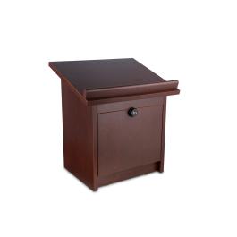 Eichlers.com: Table Top Wood Shtender with Combination Lock - Mahagony