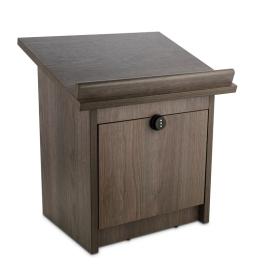 Eichlers.com: Table Top Wood Shtender with Combination Lock - Taupe