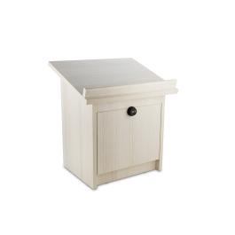 Eichlers.com: Table Top Wood Shtender with Combination Lock - White