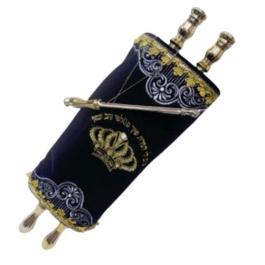 Eichlers.com: Sefer Torah Scroll with a Yad and Plastic Cover - Blue