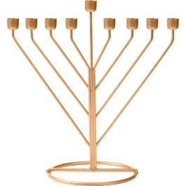 Eichlers.com: Wireframe Rambam Menorah - Gold