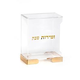 Eichlers.com: Acrylic Bencher Holder-Gold Stand-Open Side