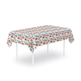 Eichlers.com: Chanukah Tablecloth - White with Festive Symbols