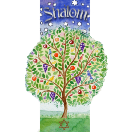 Eichlers.com: Caspi Acrylic Car Mezuzah - Shalom (Tree of Life)