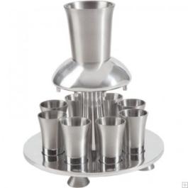 Eichlers.com: Anodize Aluminum Kiddush Fountain + Goblet + 8 Cups - Silver